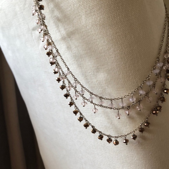 Jewelry | Layered Crystal Necklace | Poshmark